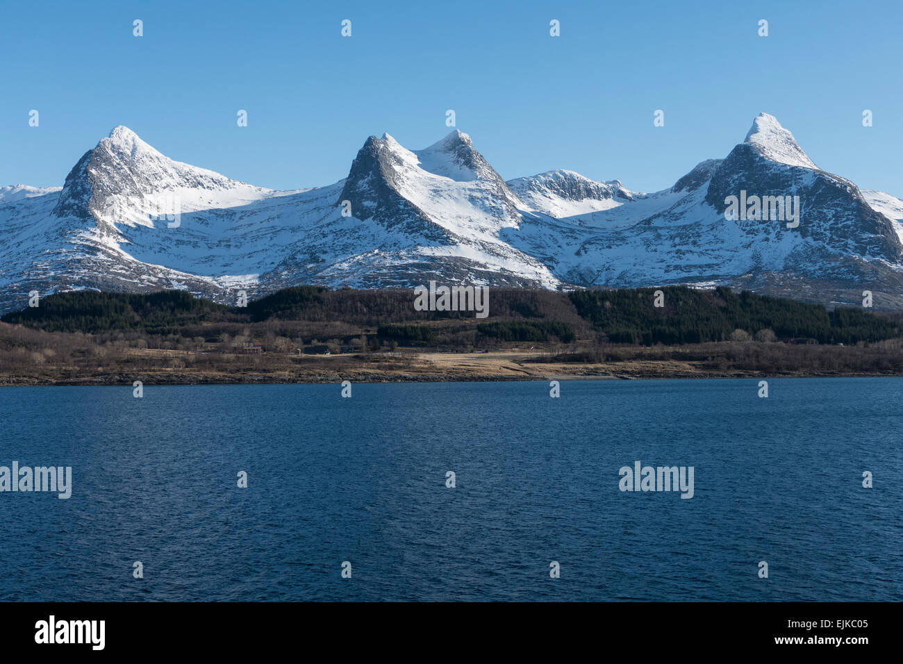 Norway Nordland, Four of the Seven Sisters mountains Stock Photo - Alamy
