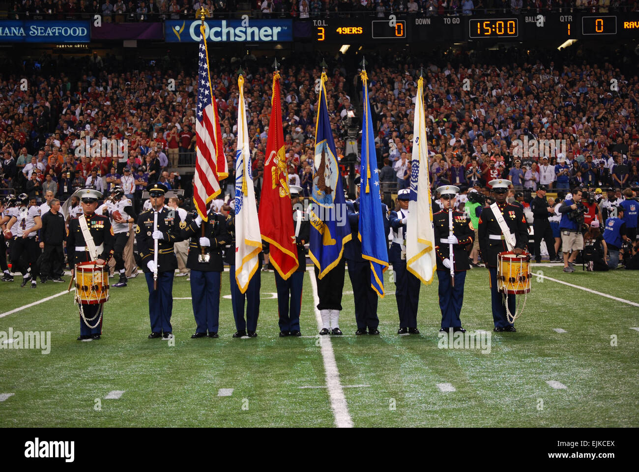 Local service members of the Joint Armed Forces Color Guard presented ...