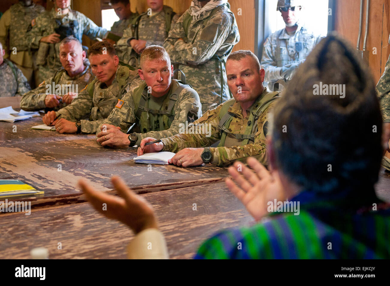 An Afghan role player, portraying an Afghanistan provincial governor ...
