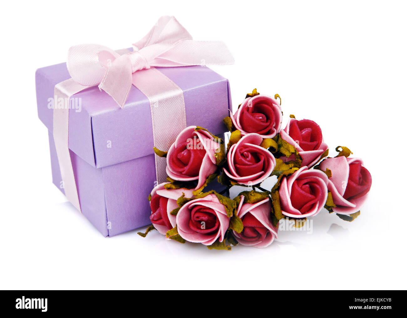 Purple gift box white Cut Out Stock Images & Pictures - Alamy