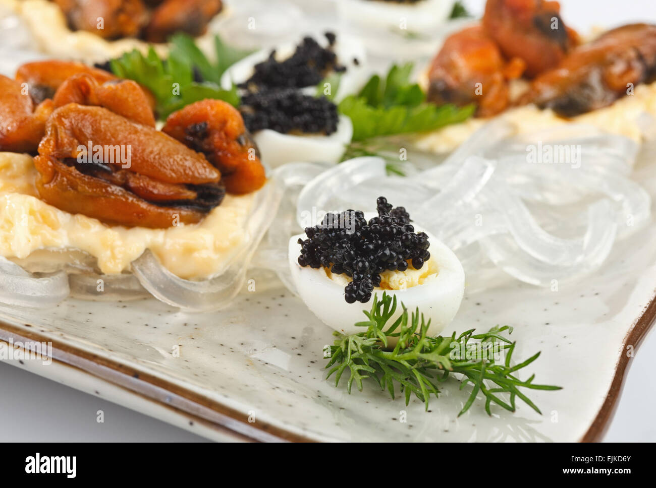 salad with mussels Stock Photo - Alamy