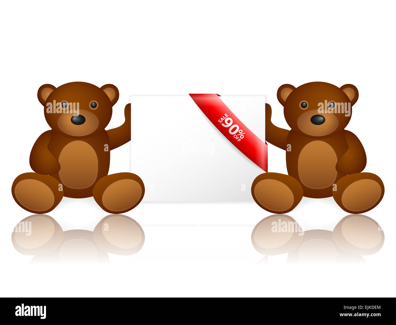 Bears 90 percentage off on a white background Stock Photo - Alamy