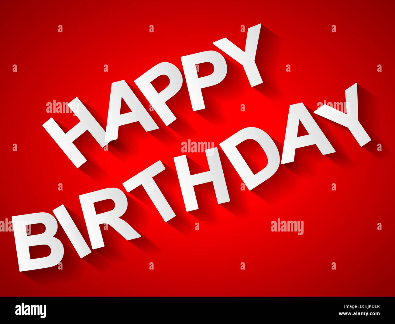 Happy birthday text on a red background Stock Photo - Alamy