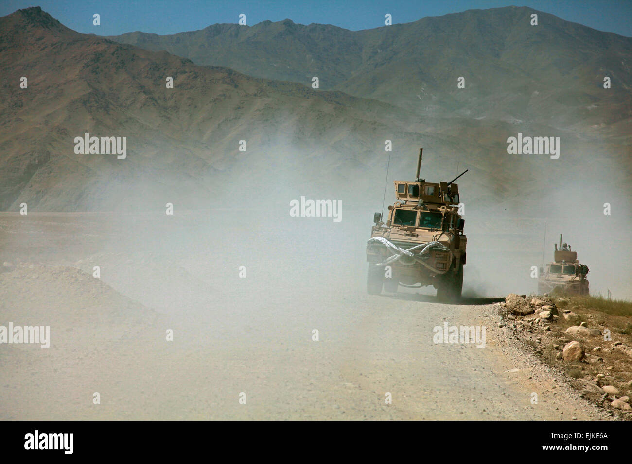 U.S. Army RG-31 mine resistance ambush protected vehicles from the ...