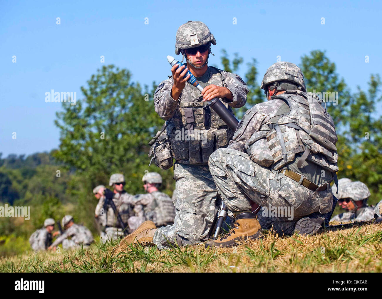 U.S. Army Pfc. Joseph Guzman, 1st Battalion, 181st Infantry Regiment ...