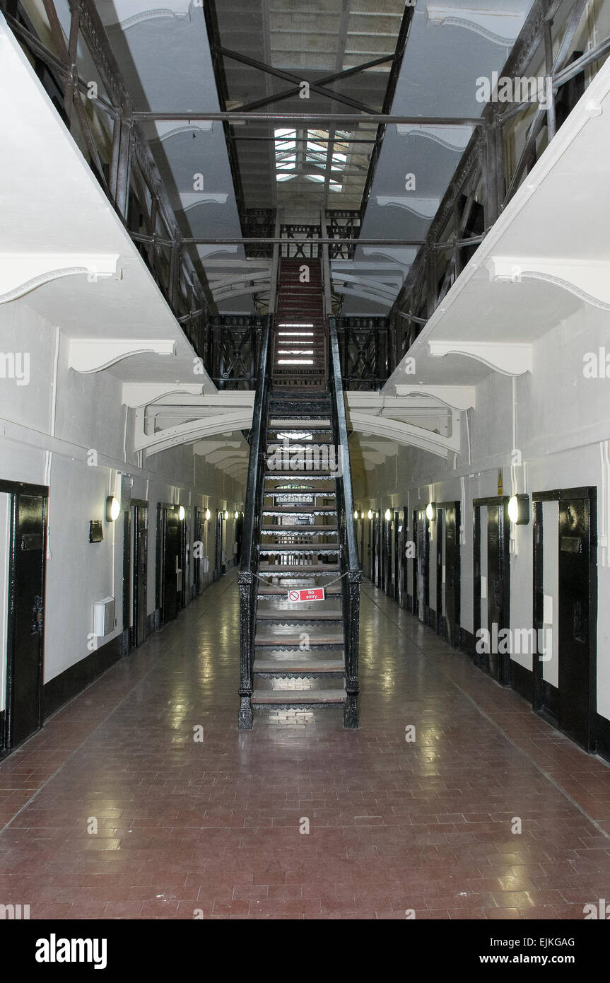 Stairs inside a wing of Crumlin Road Prison in Belfast, built in 1845 ...