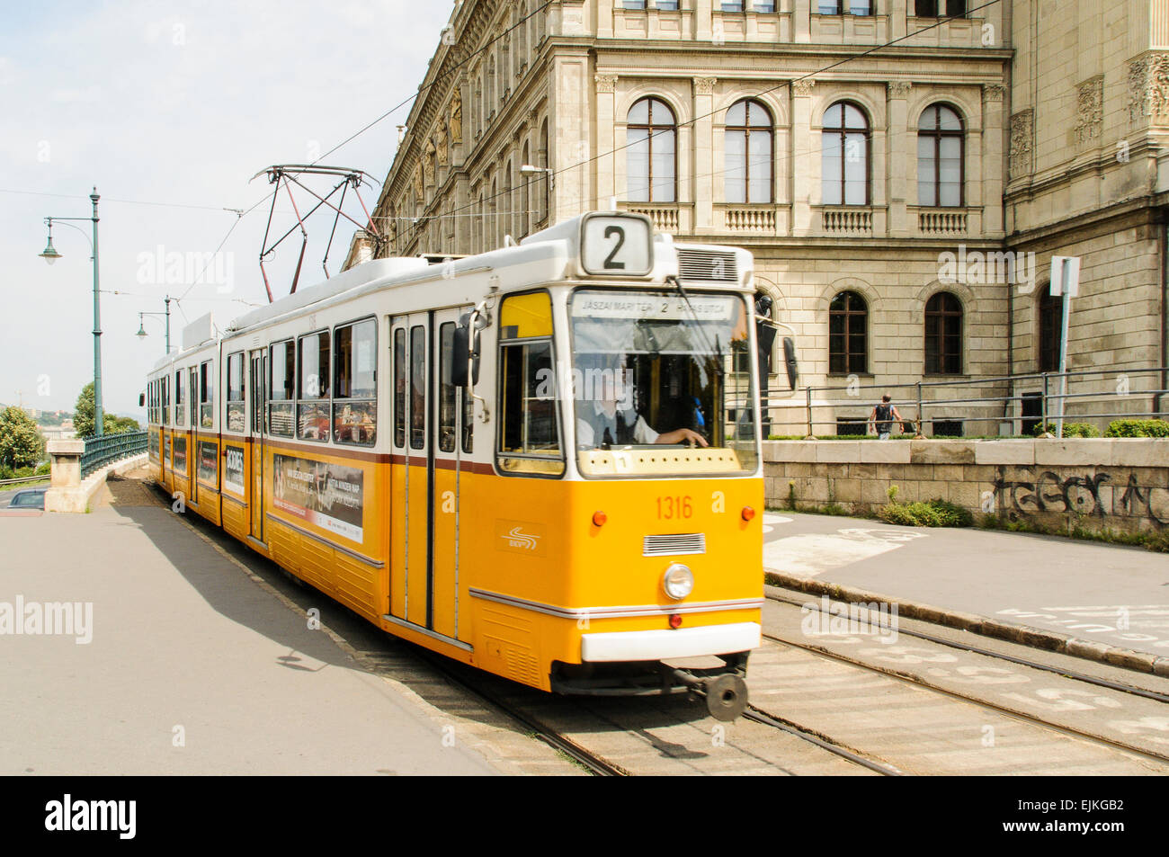 Budapest tram parliament building hi-res stock photography and images ...