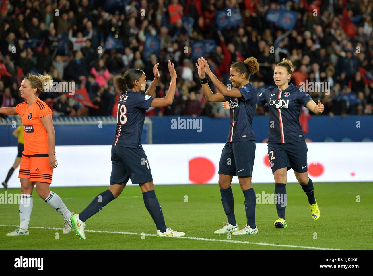 Paris, France. 28th Mar, 2015. UEFA Champions League for Women. Paris ...