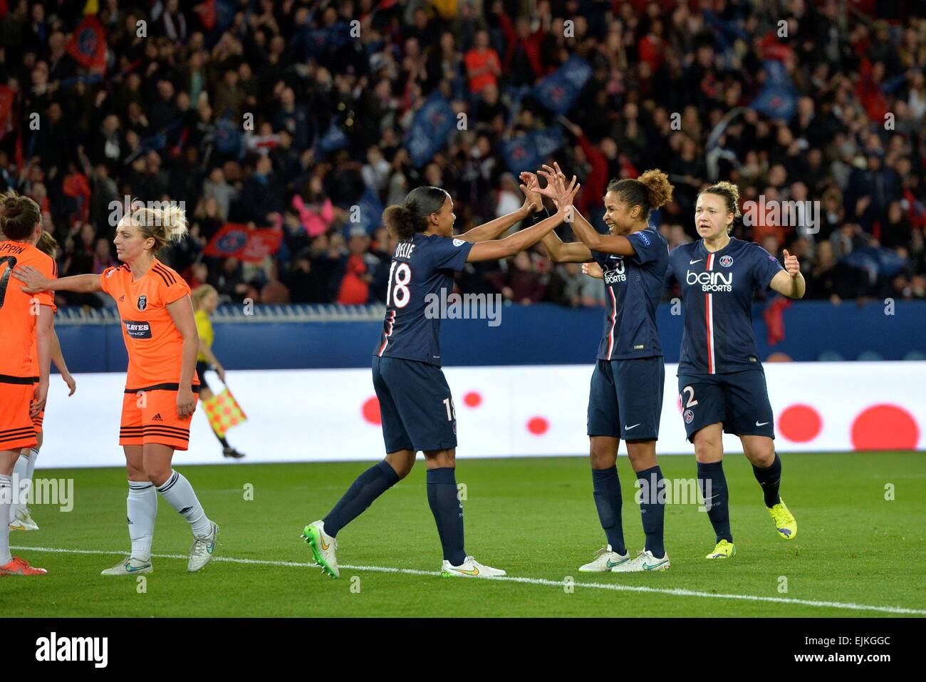 Paris, France. 28th Mar, 2015. UEFA Champions League for Women. Paris ...