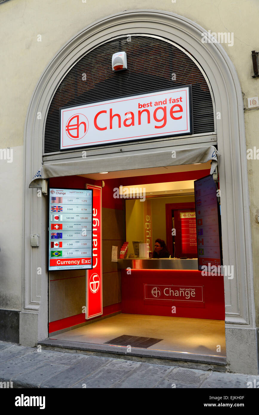 Currency Exchange Florence Italy IT Renaissance EU Europe Tuscany Stock ...