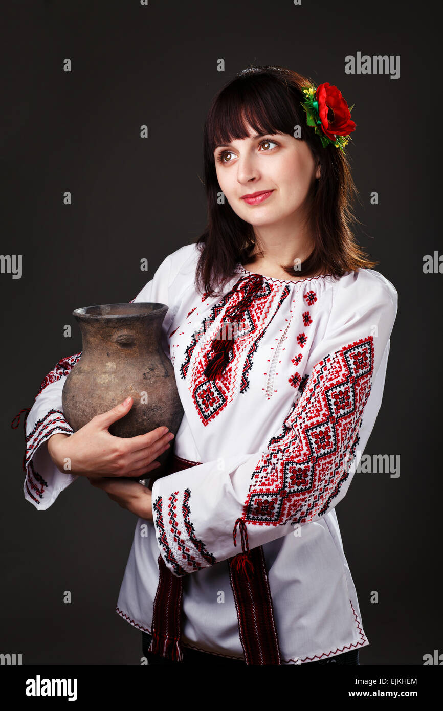 beautiful girl in national dress Stock Photo - Alamy