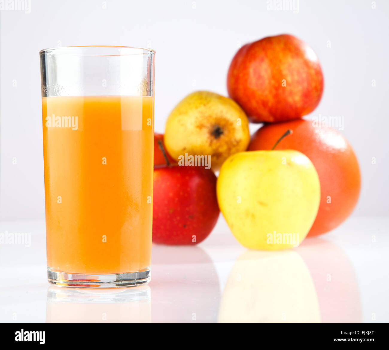 fruit and glass of juice Stock Photo - Alamy