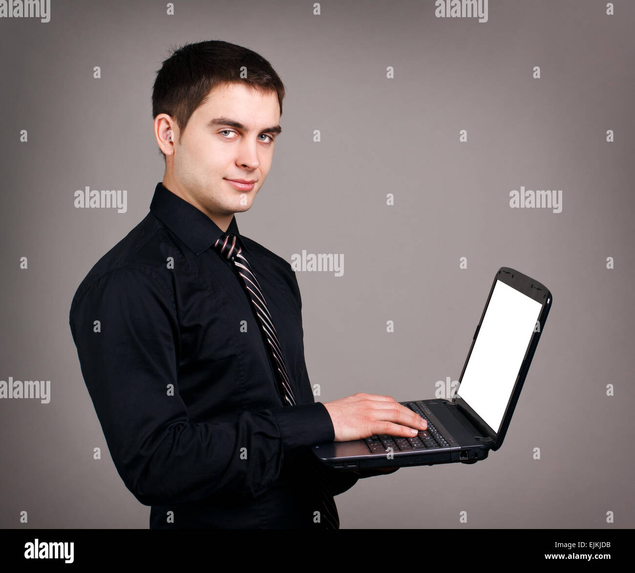 man with laptop Stock Photo - Alamy