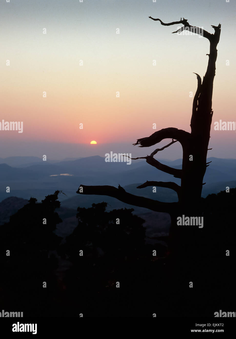 Sunset from the top of Mt. Scott in the Wichita Mountains NWR Stock ...