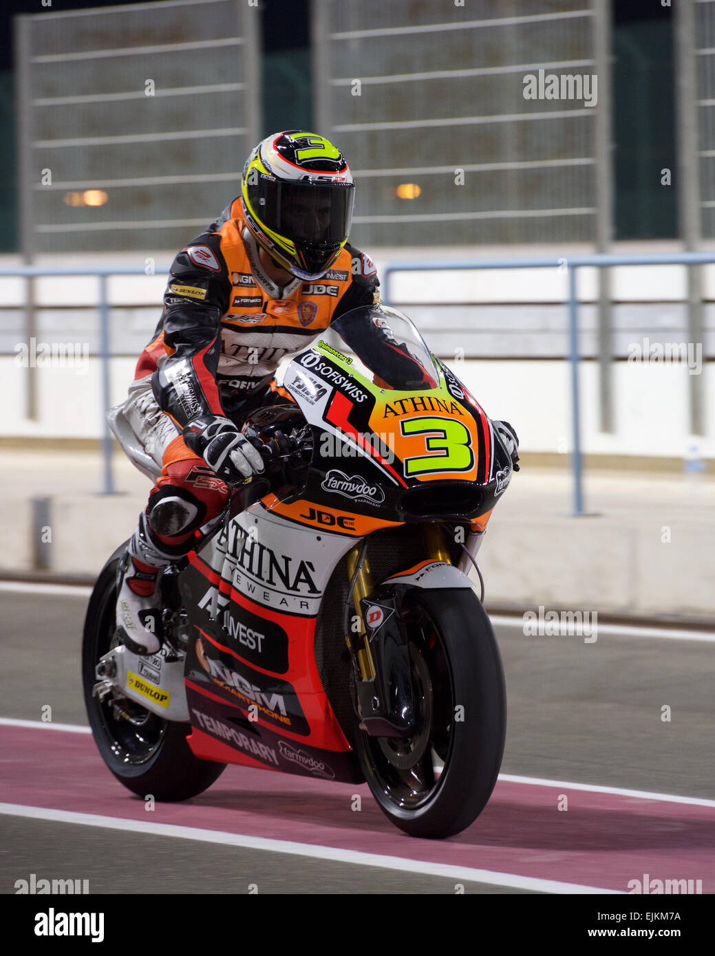 Losail Circuit, Qatar 28th March 2015, Simone Corsi during Moto2 ...