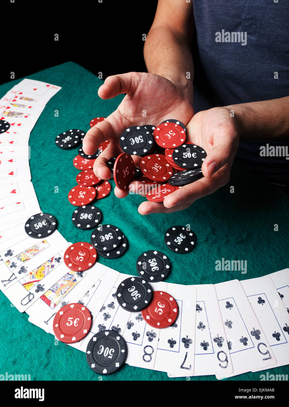 Cards for poker Stock Photo - Alamy