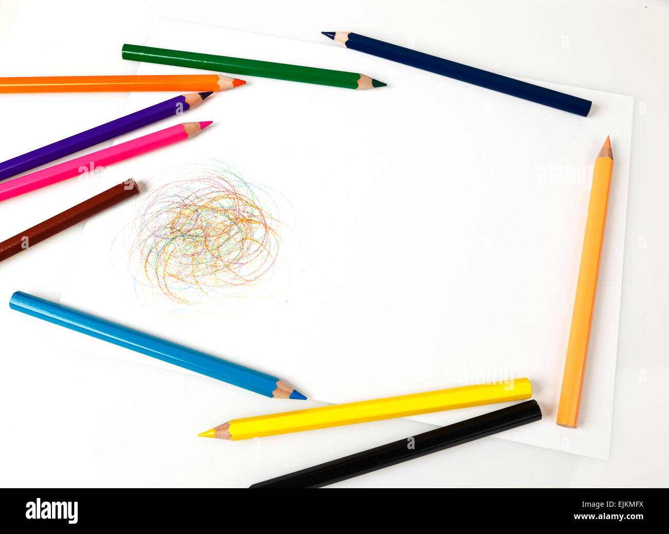 Group colored pencils hi-res stock photography and images - Alamy