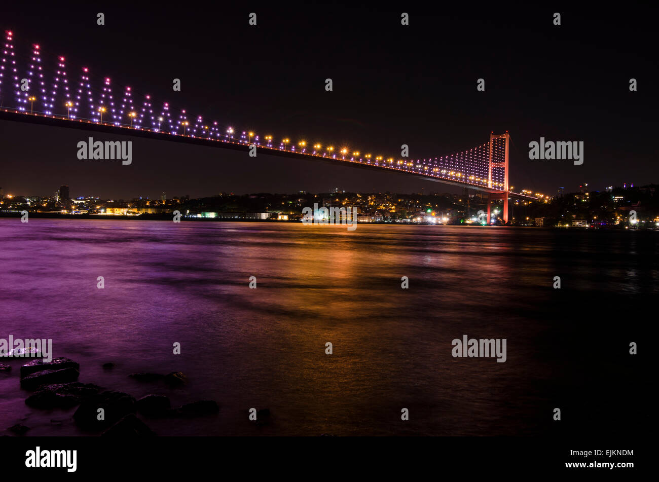 Night view of Bosphorus Bridge Stock Photo - Alamy