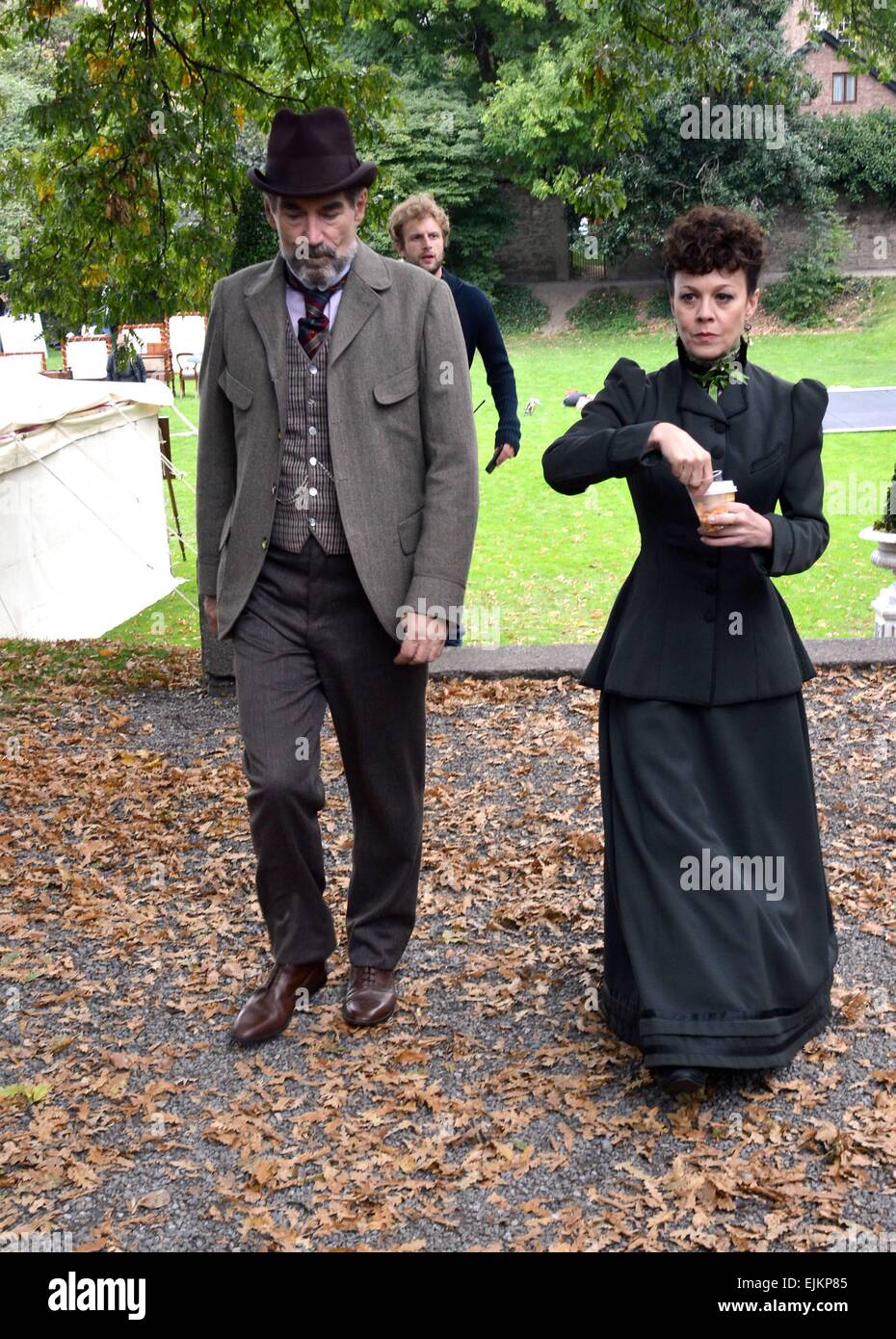 Filming scenes on the set of 'Penny Dreadful' on location in Iveagh ...