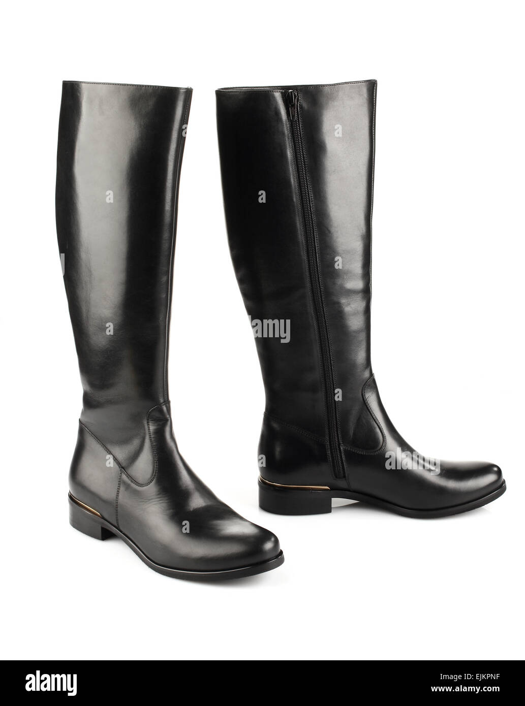 Black female winter boots hi-res stock photography and images - Alamy