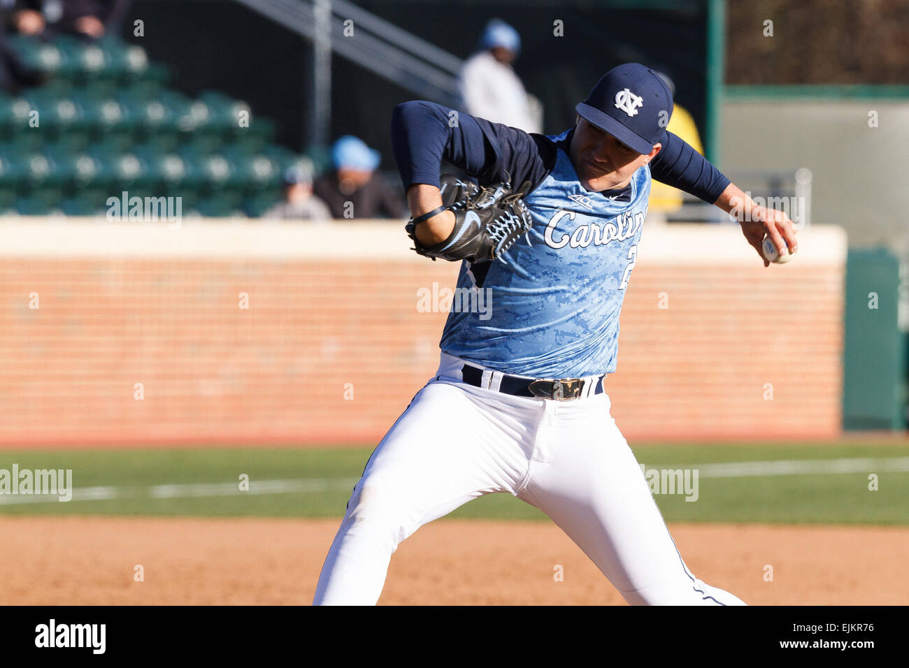 Chapel Hill, NC, USA. 28th Mar, 2015. North Carolina Tar Heels pitcher ...