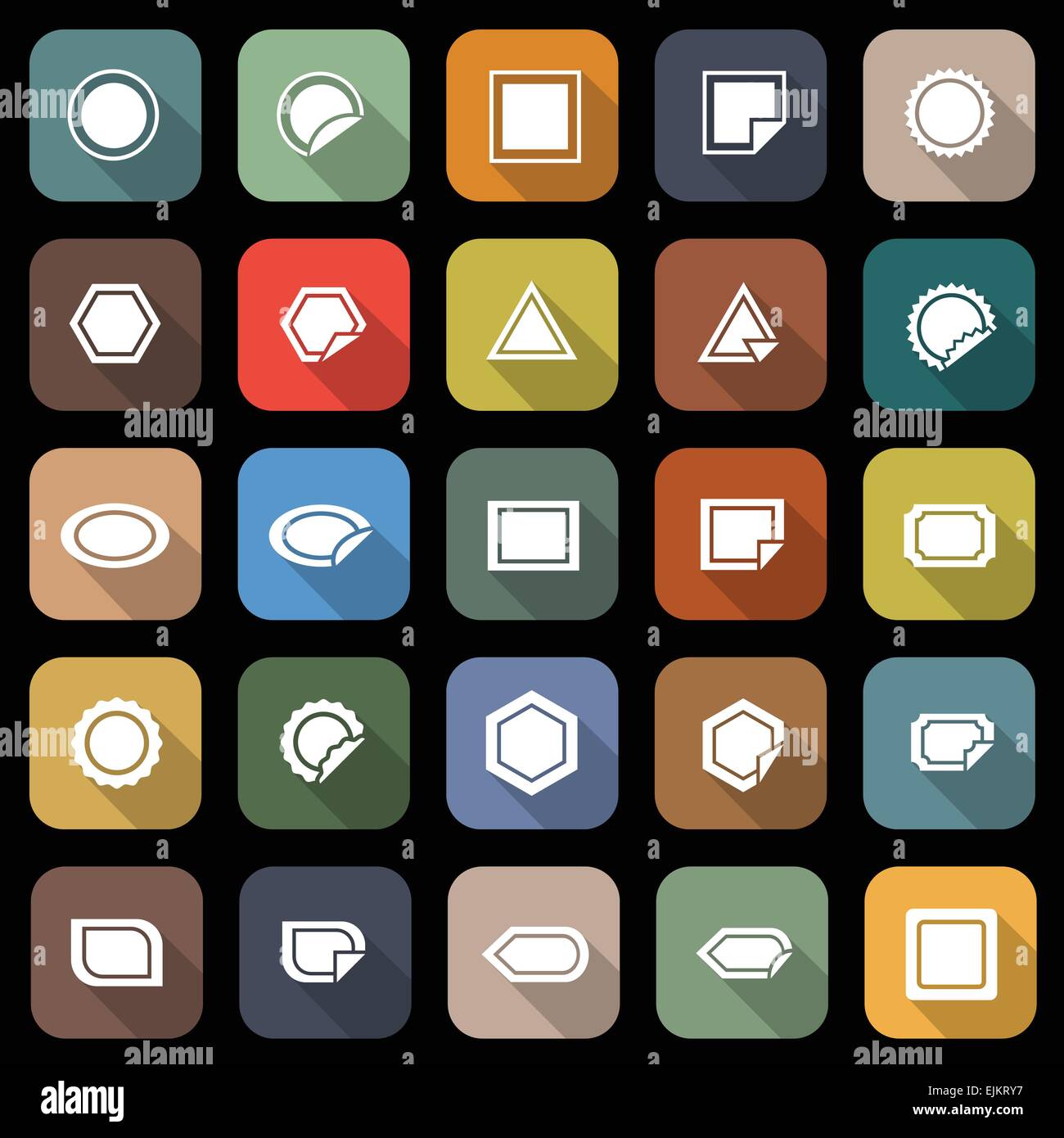 Flat icons square hi-res stock photography and images - Alamy