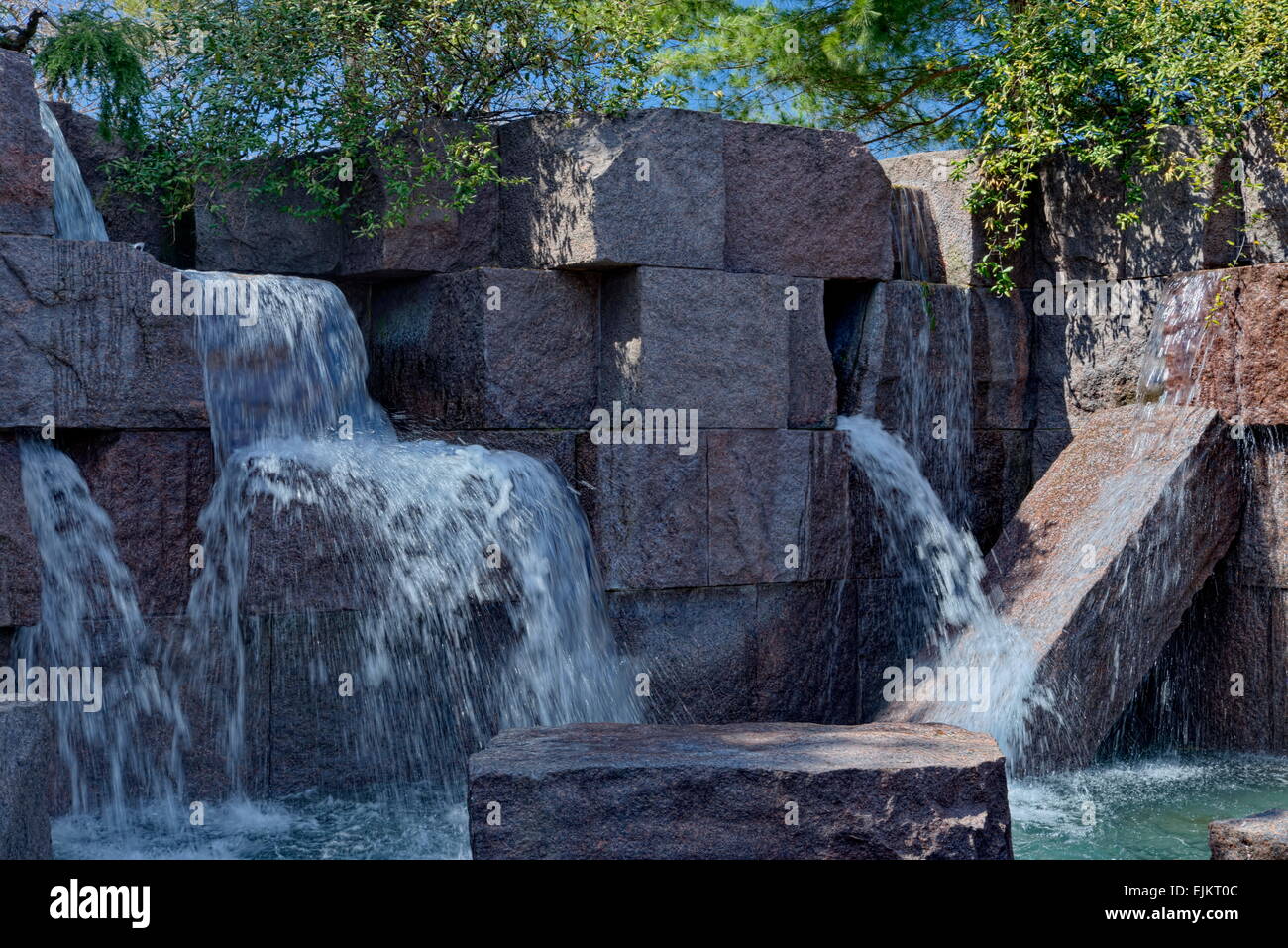 Waterfall - FDR Memorial Stock Photo - Alamy