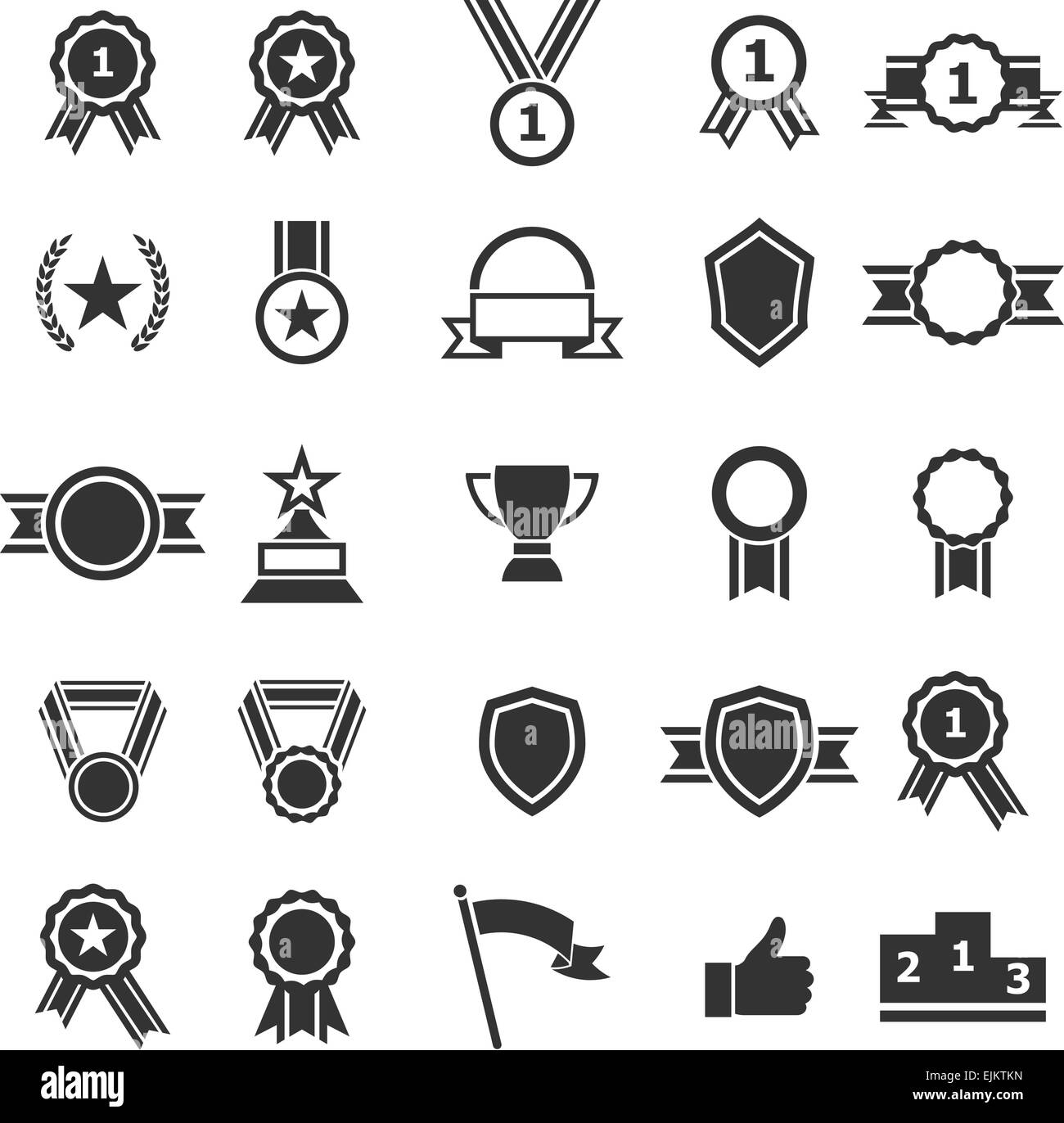 Award icons on white background, stock vector Stock Vector Image & Art ...