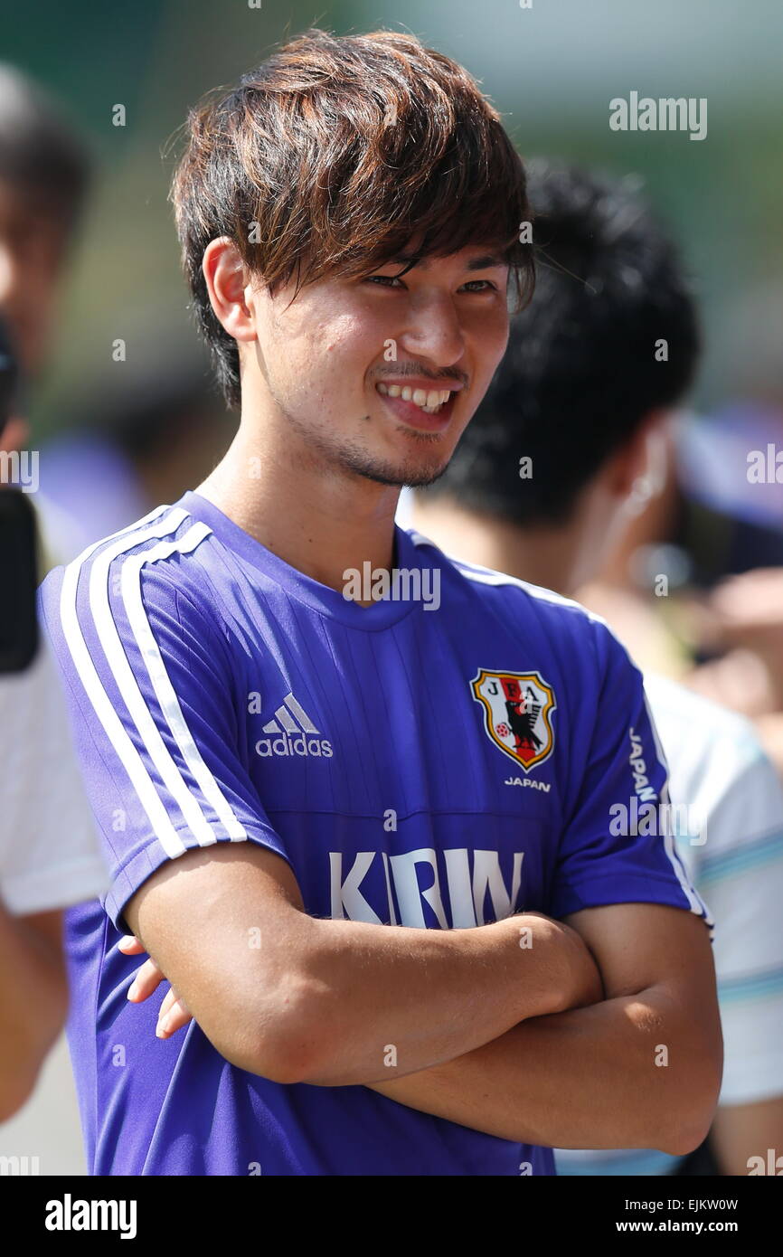 Shah Alam, Malaysia. 28th Mar, 2015. Takumi Minamino (JPN) Football/Soccer : U-22 Japan training ...