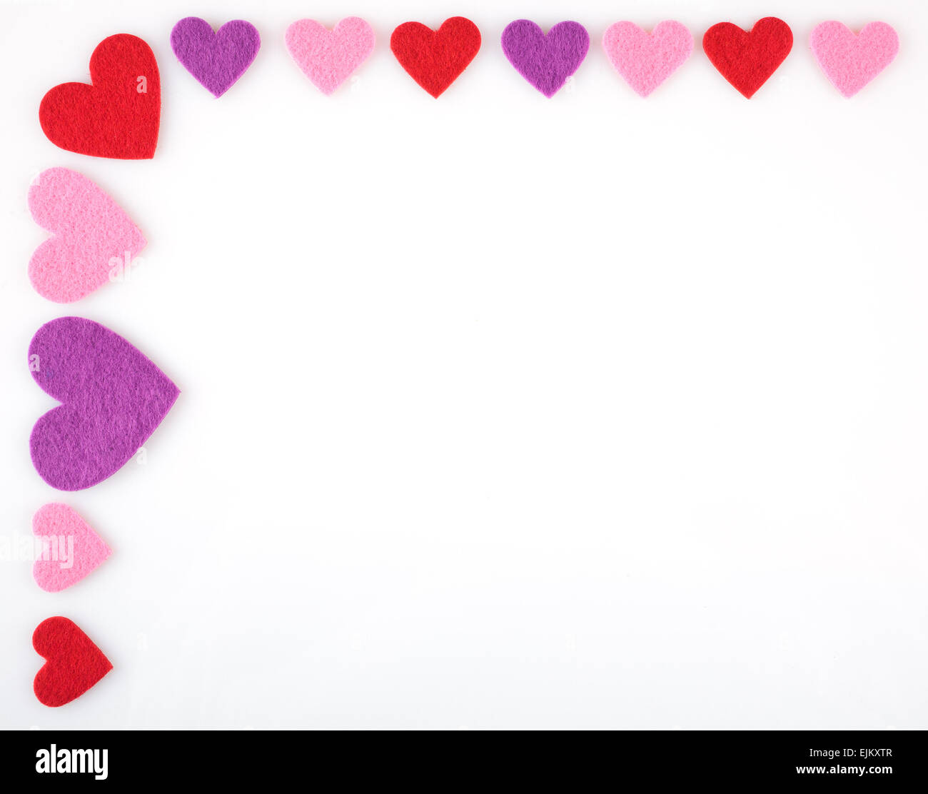 Pink background violet hearts hi-res stock photography and images - Alamy