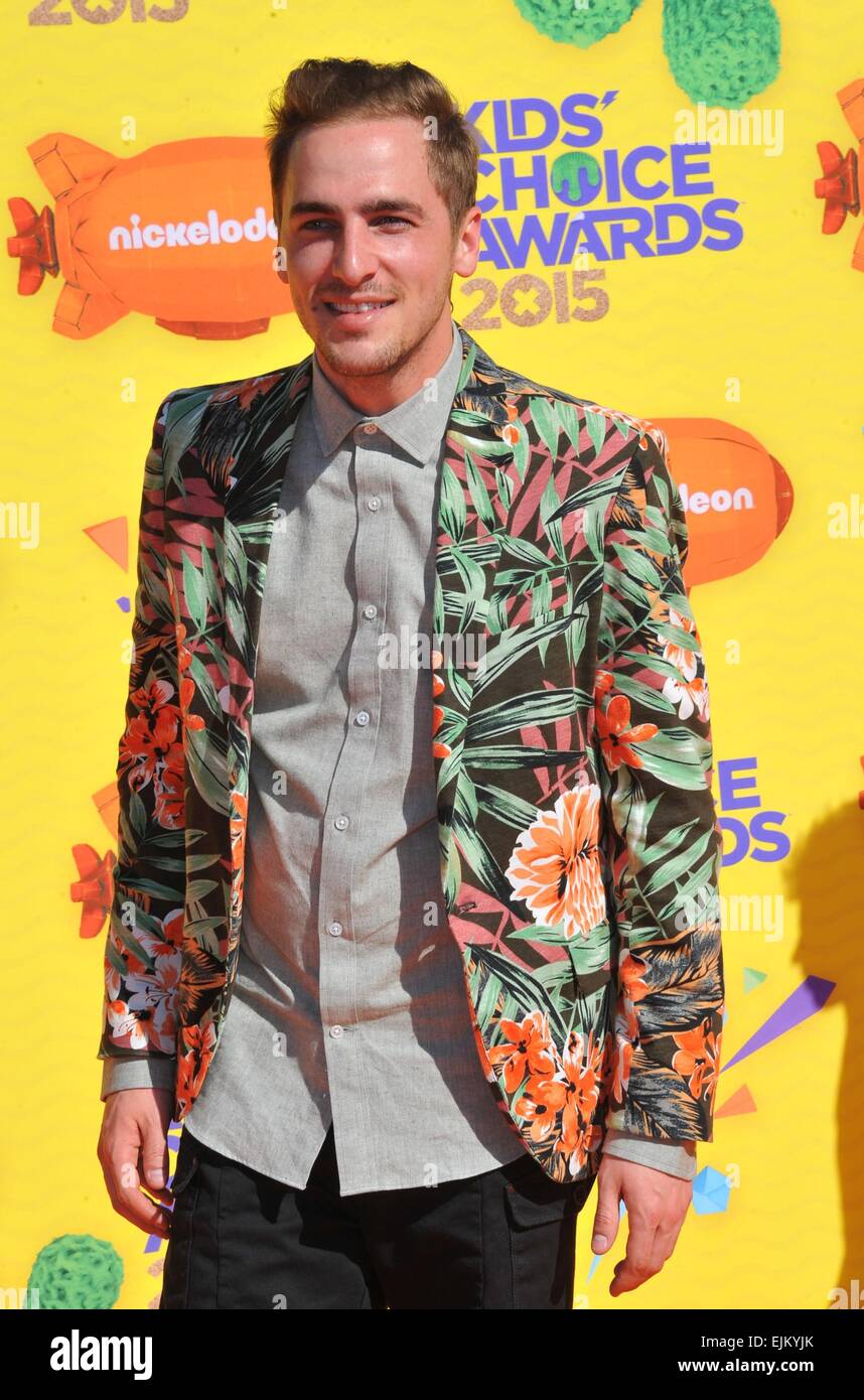 Los Angeles, CA, USA. 28th Mar, 2015. Kendall Schmidt at arrivals for ...