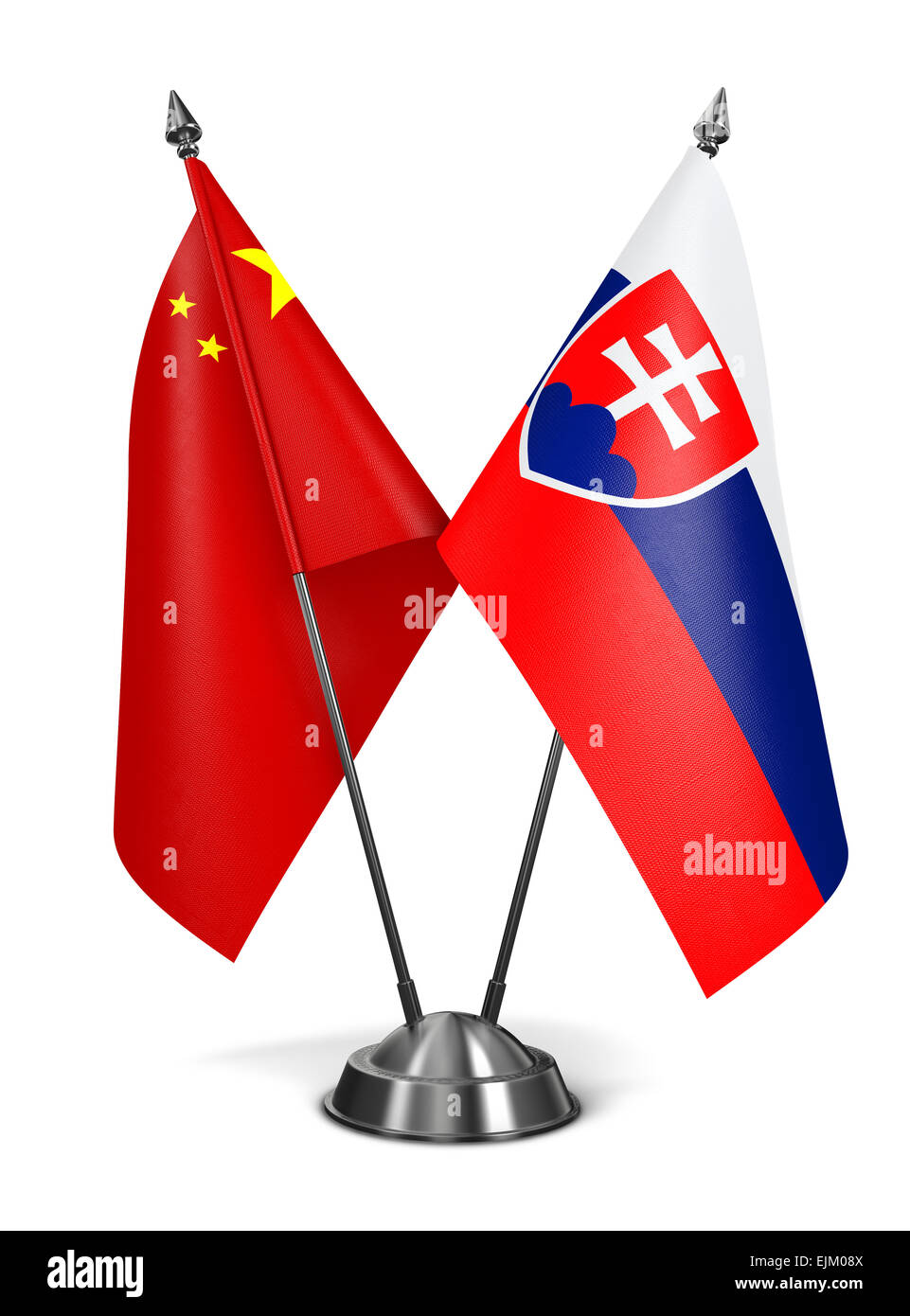 China and Slovakia - Miniature Flags Stock Photo - Alamy