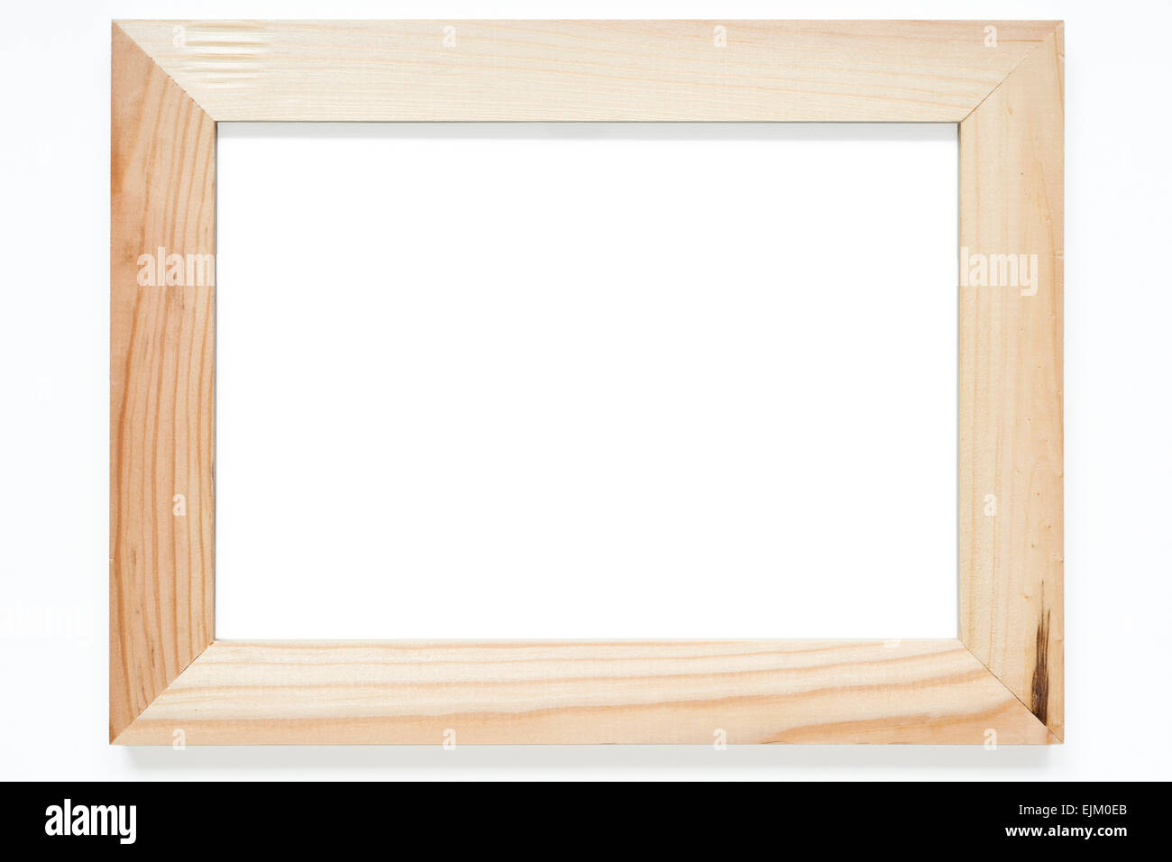 simple rectangular wooden picture frame isolated on white Stock Photo ...