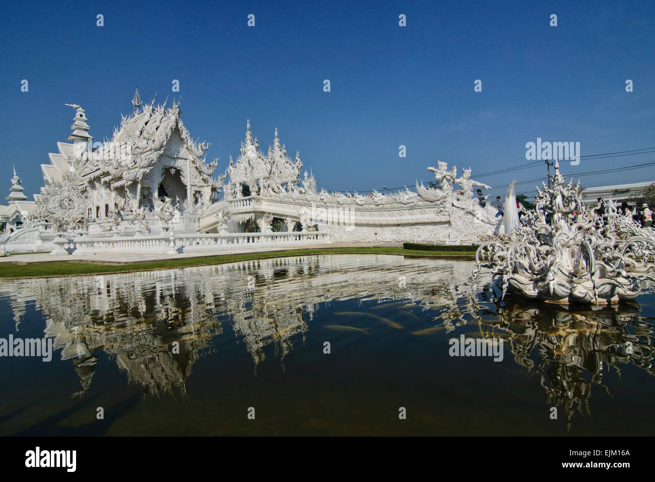 Wat Rong Khun or White Temple in Chaing Rai Province, Thailand Stock ...