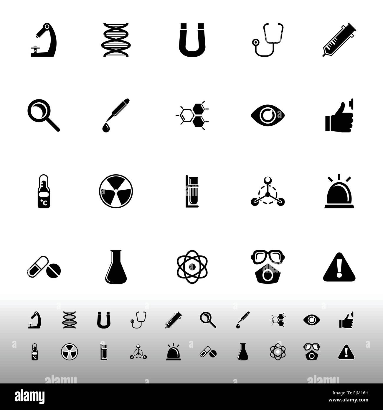 Science icons on white background, stock vector Stock Vector Image ...