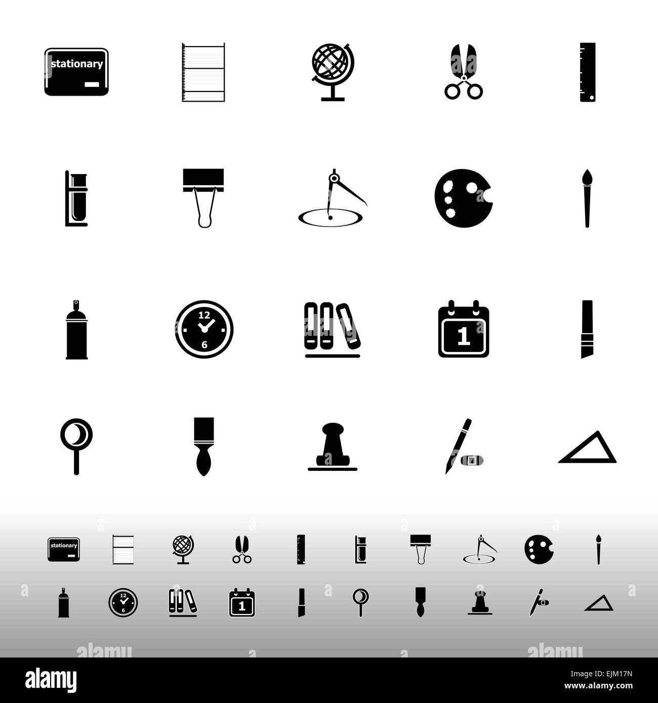 General stationary icons on white background, stock vector Stock Vector ...