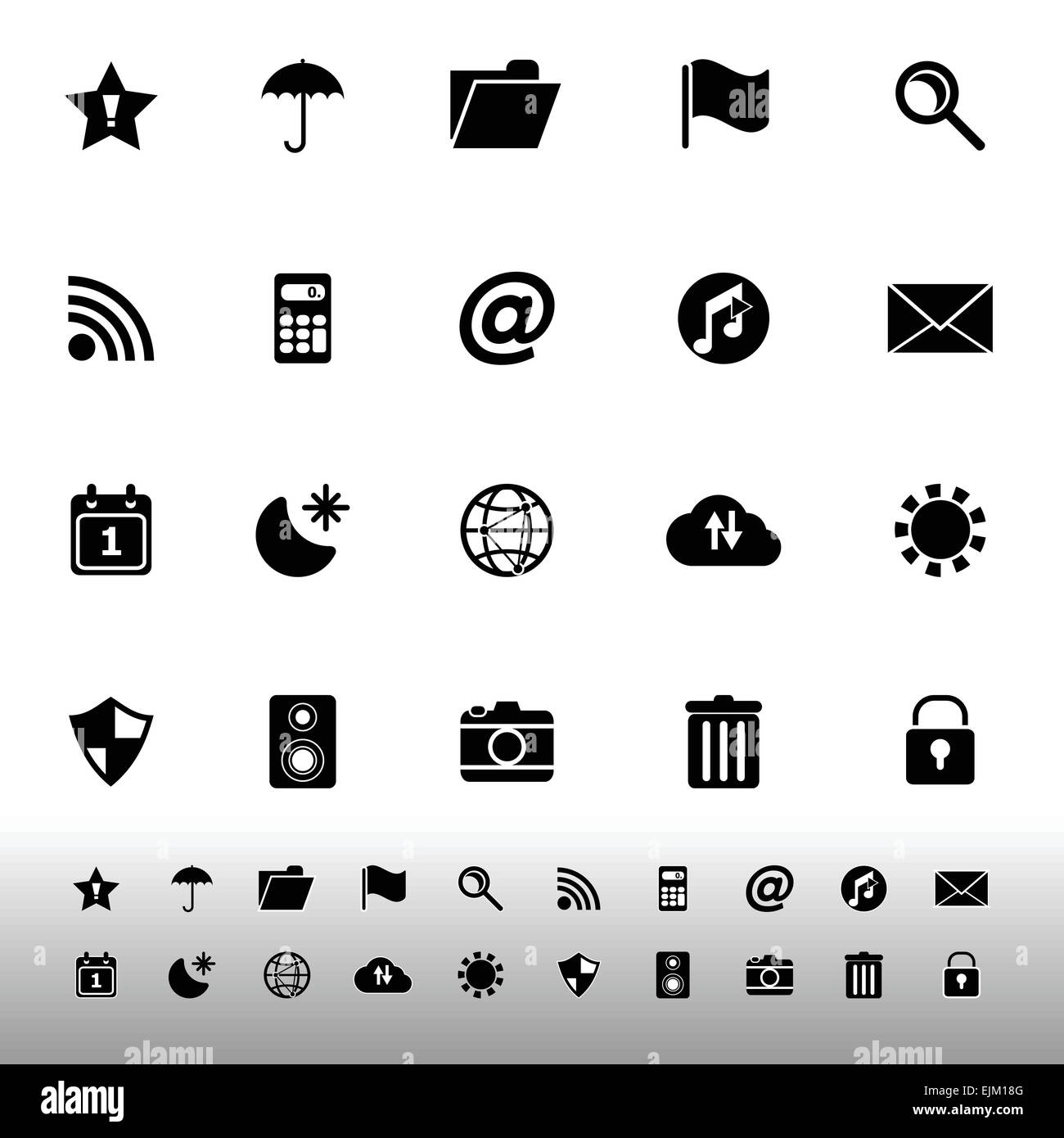 Tool bar icons on white background, stock vector Stock Vector Image ...