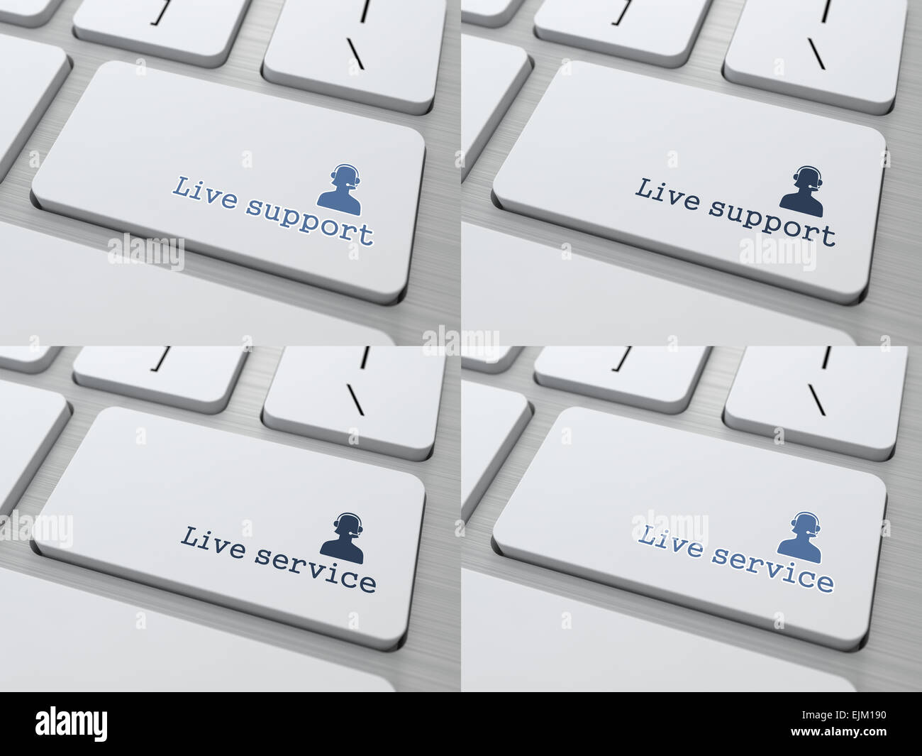 Live Support Button on Keyboard Stock Photo - Alamy