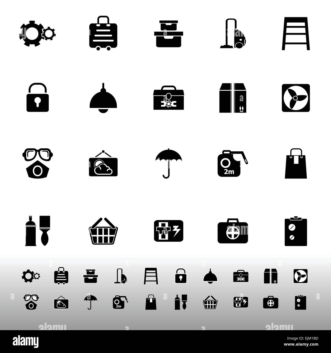 Home storage icons on white background, stock vector Stock Vector Image ...