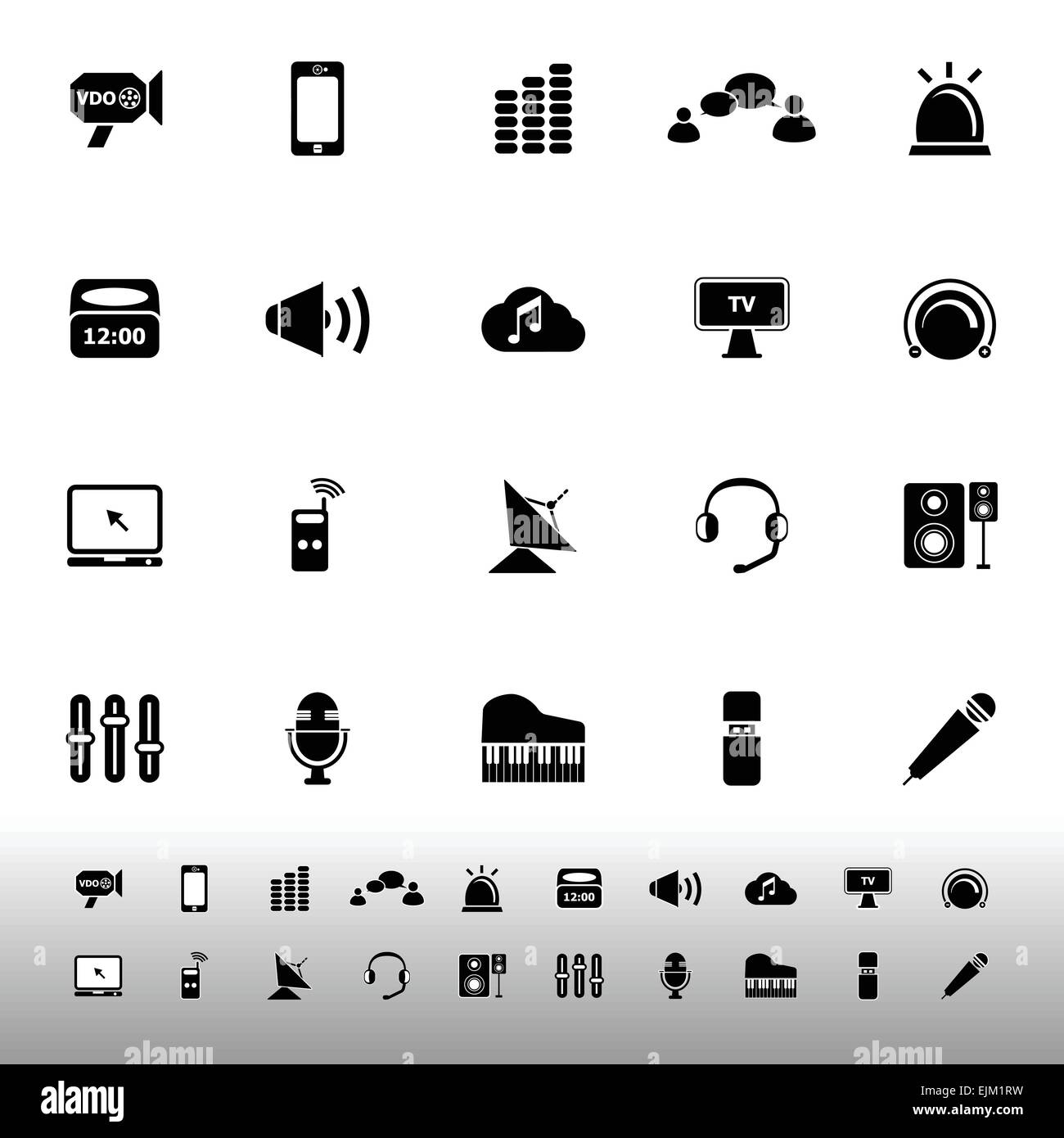 Sound icons on white background, stock vector Stock Vector Image & Art ...