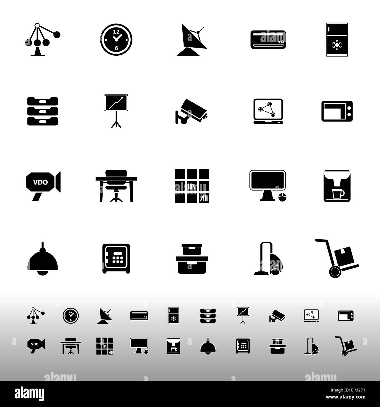 General office icons on white background, stock vector Stock Vector ...