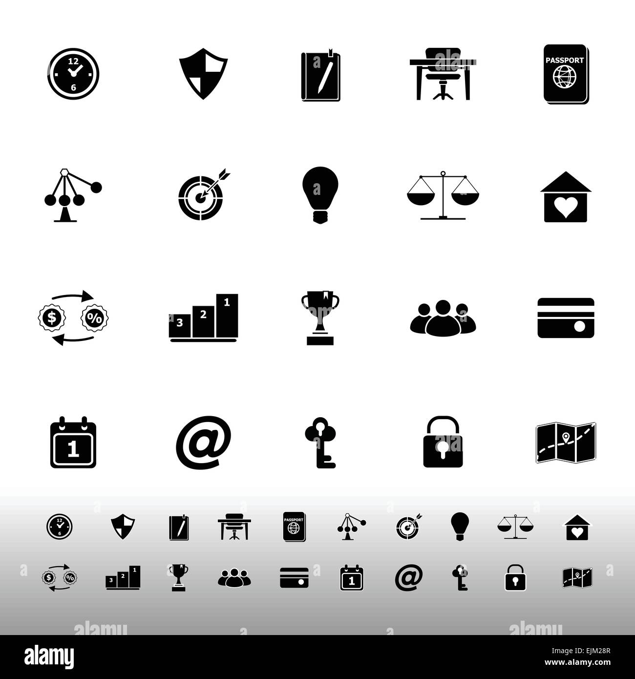 Thinking related icons on white background, stock vector Stock Vector ...