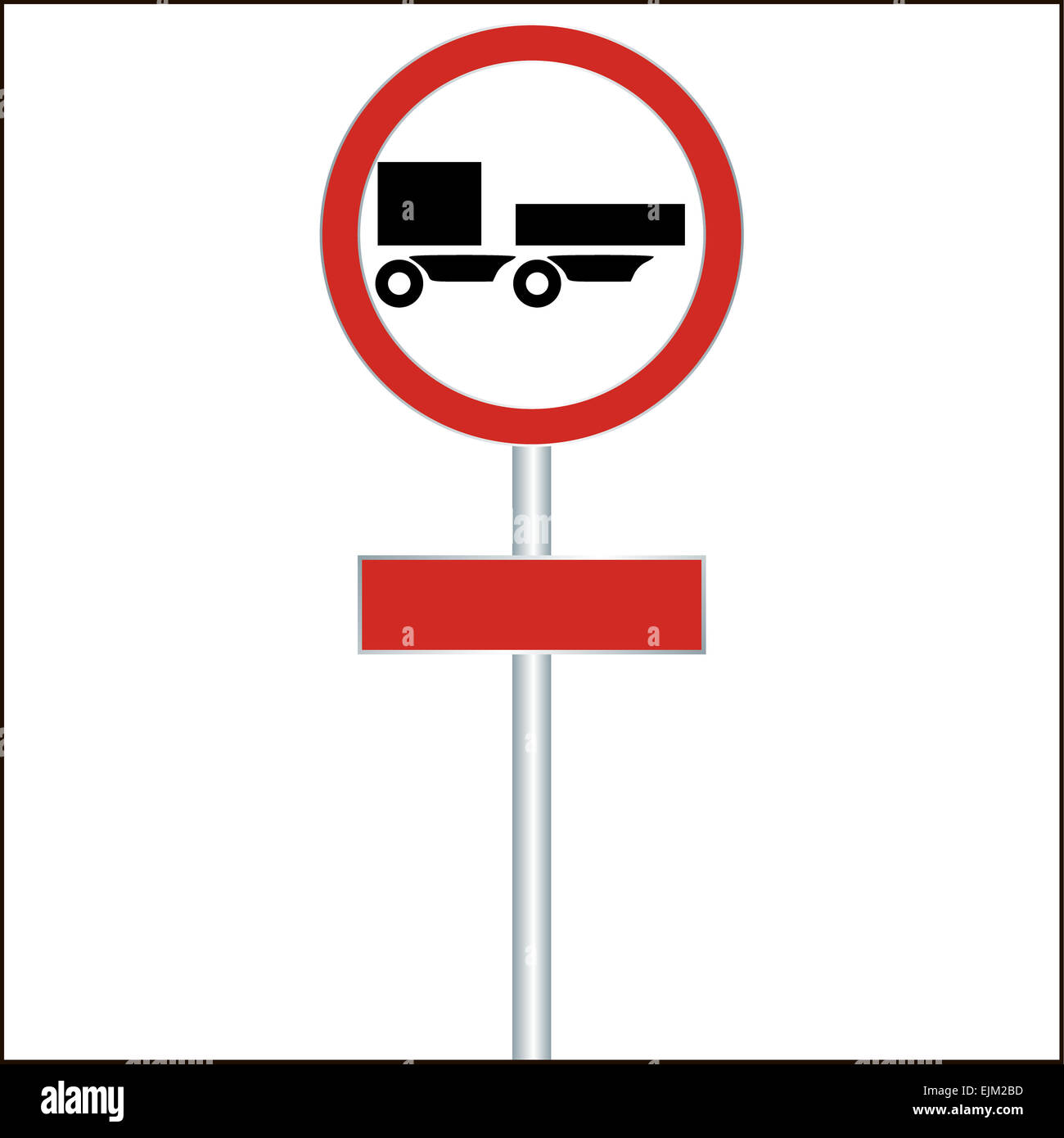 ban on driving road sign for truck Stock Photo - Alamy