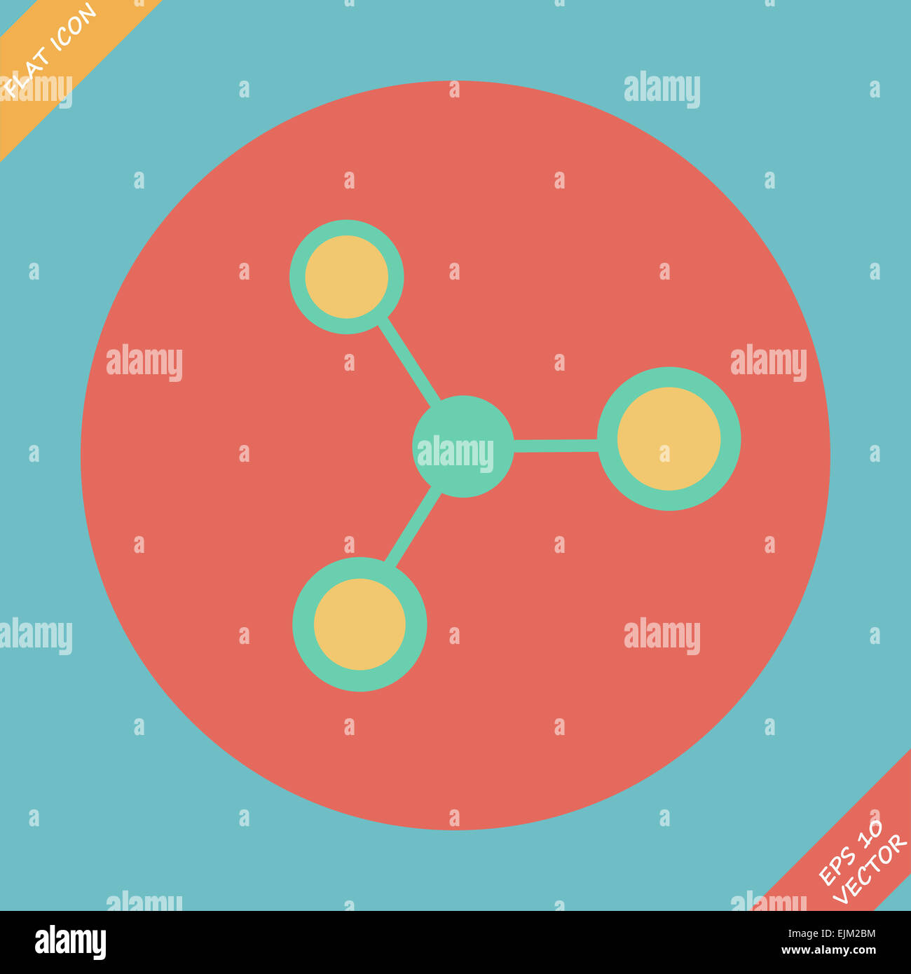 Molecule Icon - vector illustration Stock Photo - Alamy