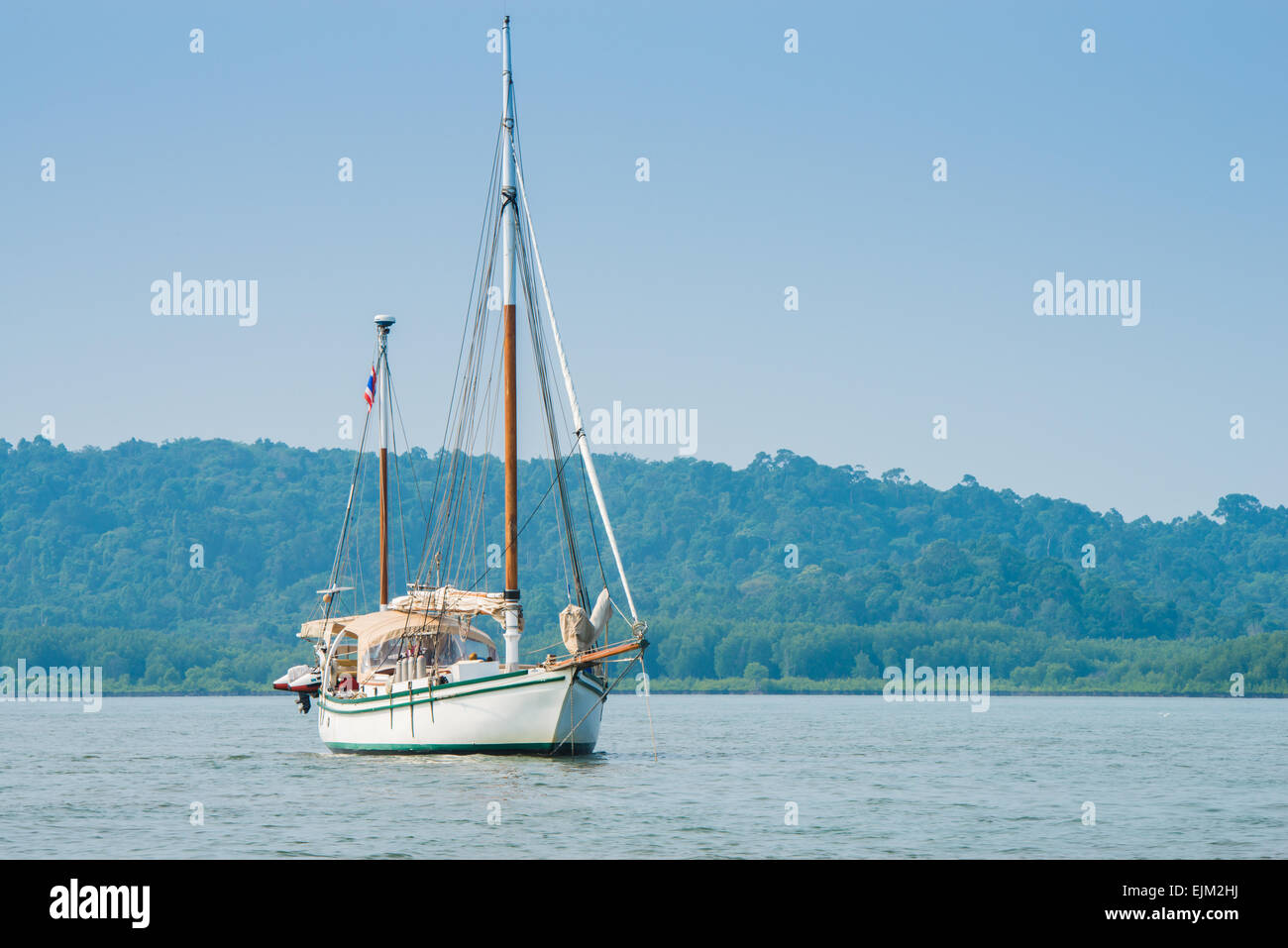 sailboat on the sea Stock Photo - Alamy