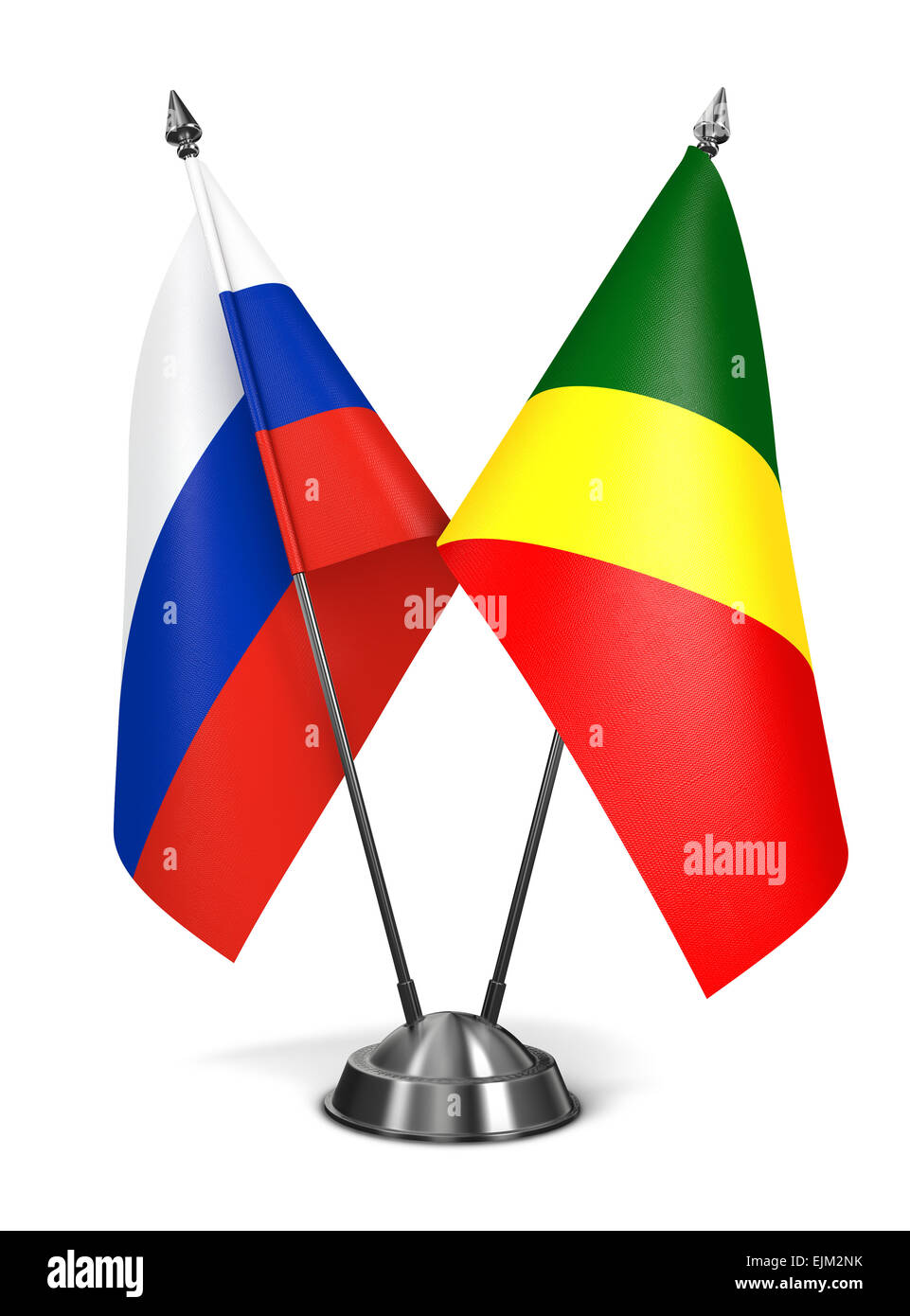 Russia and Republic Congo - Miniature Flags Stock Photo - Alamy