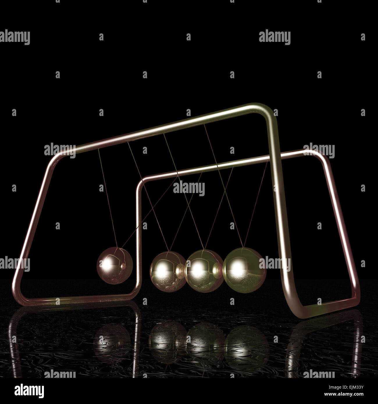Digital Illustration of a Newton Pendulum Stock Photo - Alamy