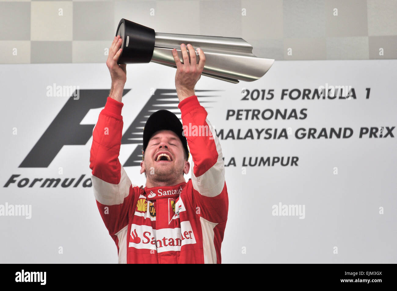 Ferrari celebrates on podium hi-res stock photography and images - Alamy