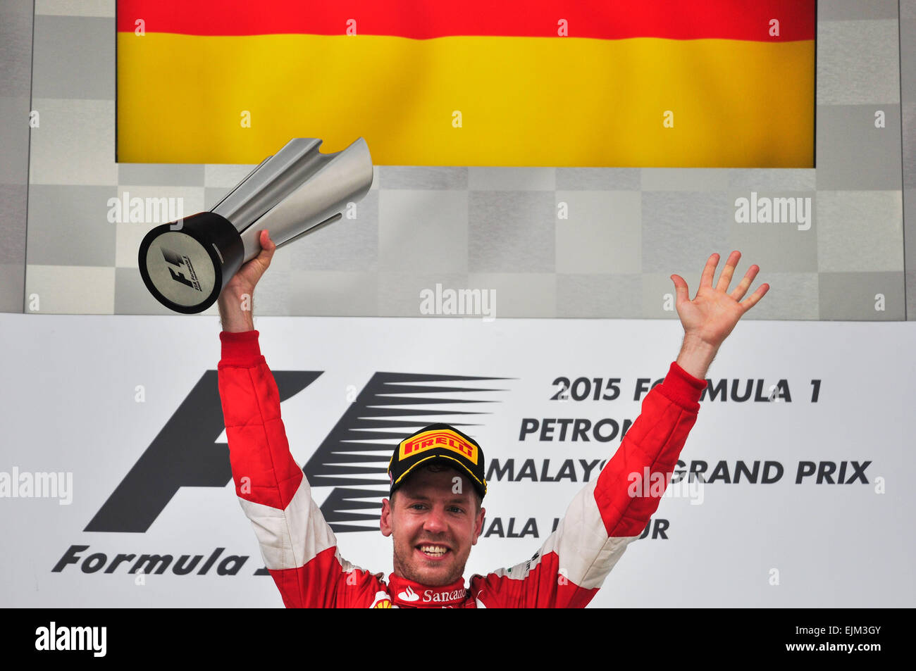 On podium sebastian vettel hi-res stock photography and images - Alamy