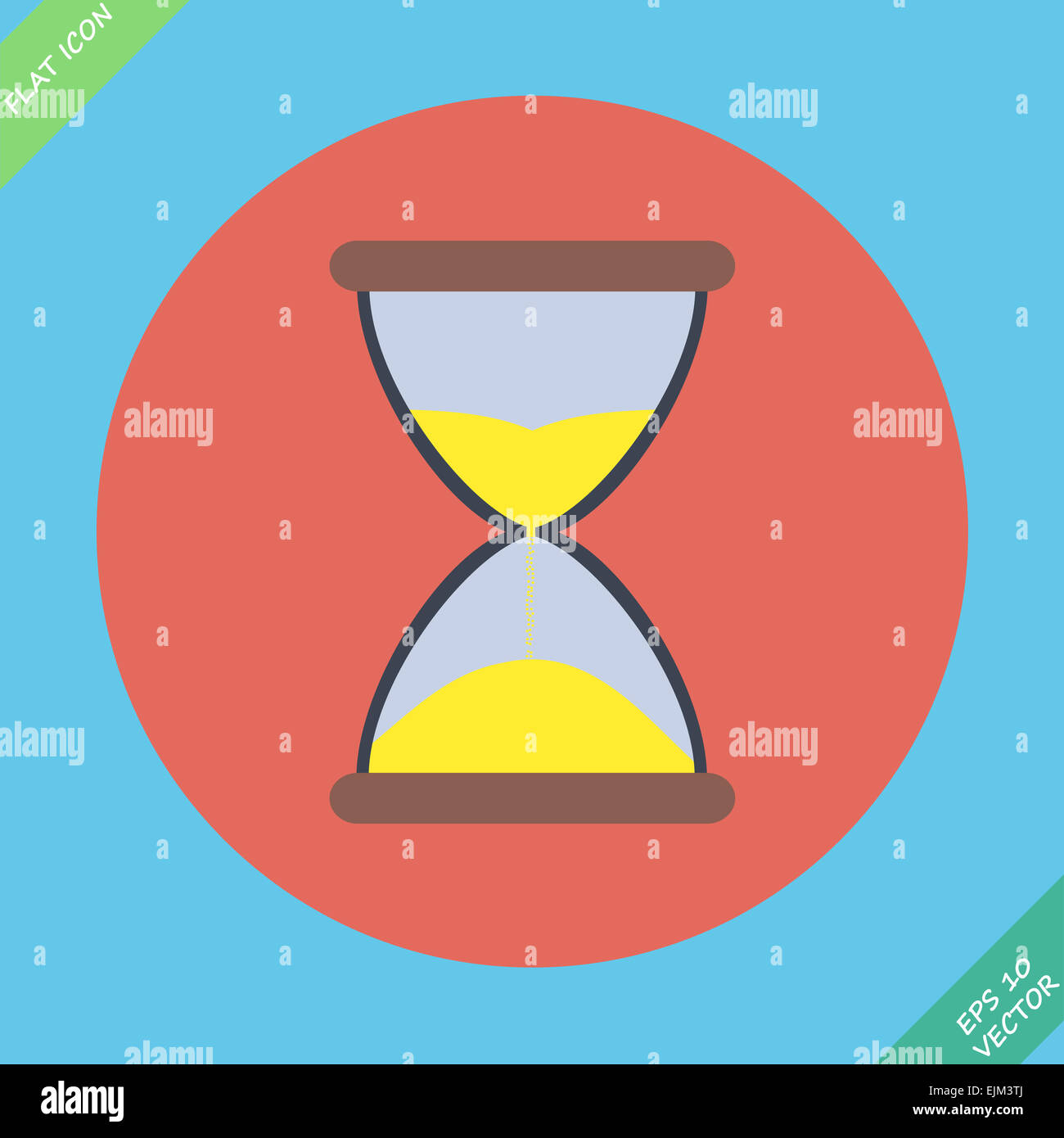Sand flowing inside hour glass Stock Photo - Alamy